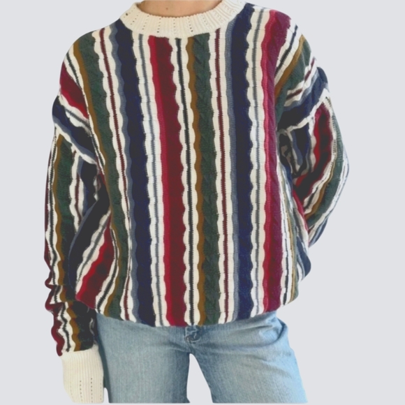 Structure | Sweaters | Vintage 9s Chunky Cable Knit Coogi Style ...